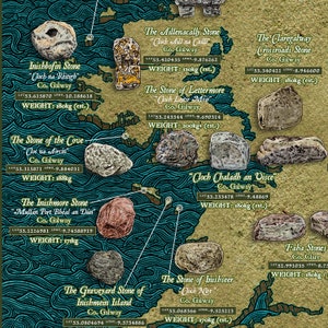 Map of Irish Lifting Stones - Etsy