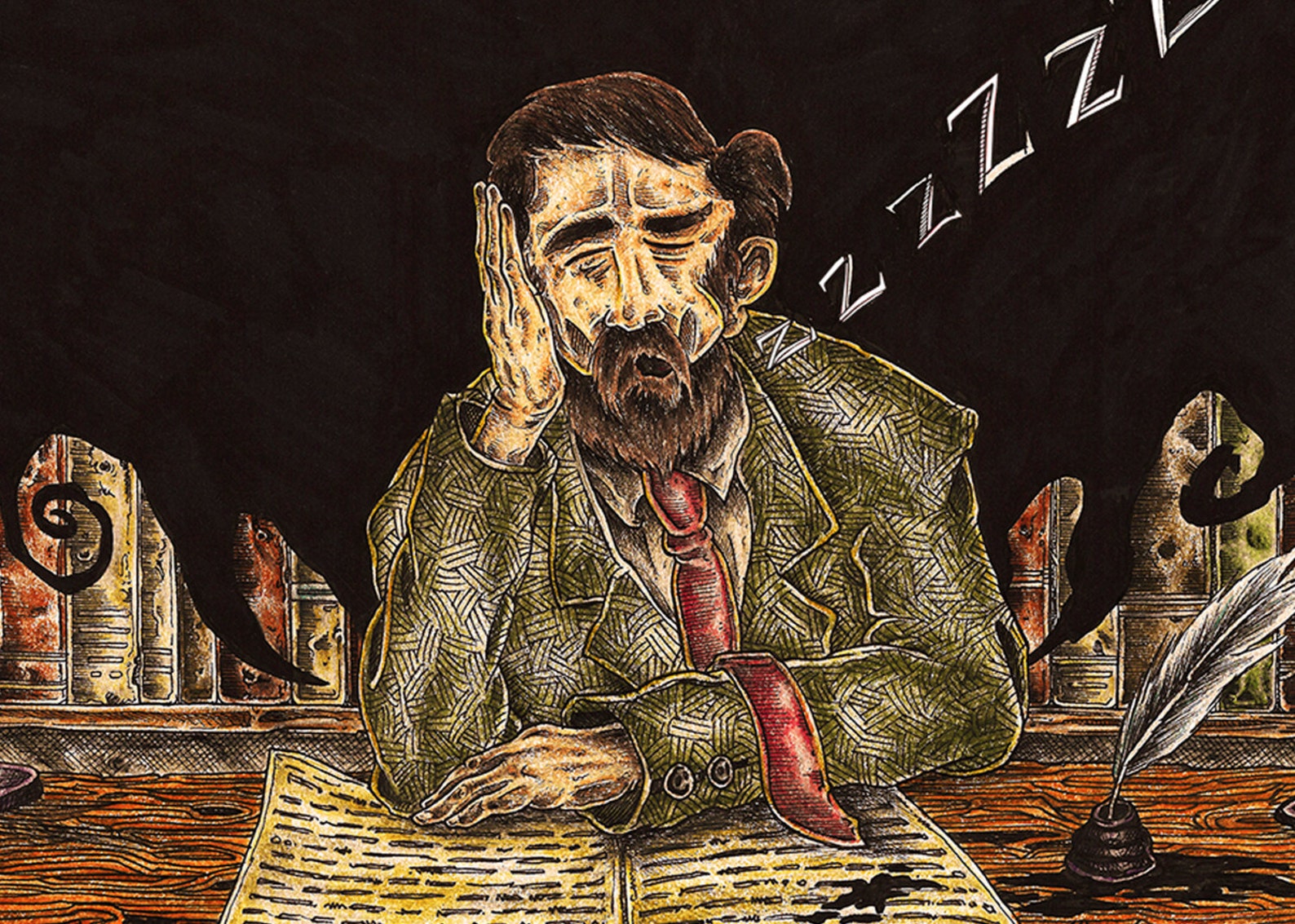 Bram Stoker Comic Illustration Print - Etsy