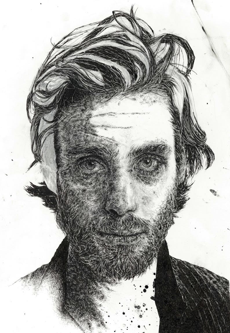 Cillian Murphy Irish Actor portrait in Unfinished Style - Etsy