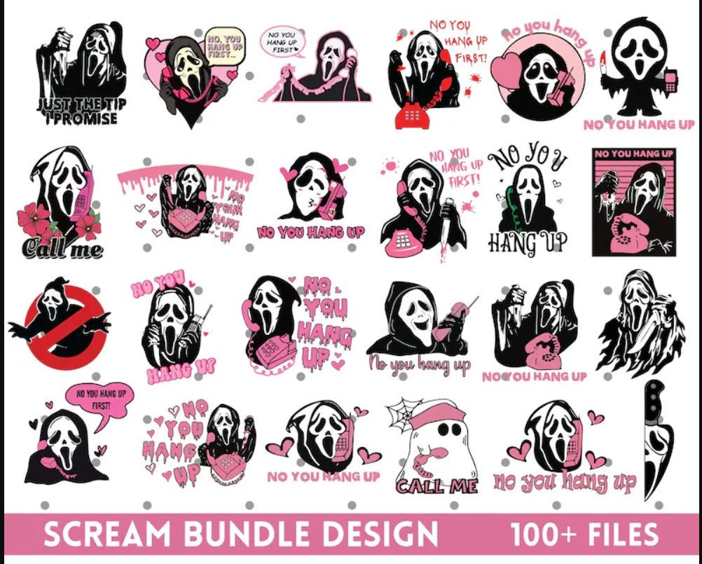 Scream SVG Bundle, Ghost Face Svg, No You Hang up Svg, Scream Ghost ...