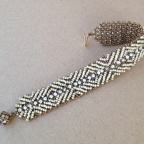 Double Daisy Bracelet Tutorial Instant Download Pdf Bead - Etsy