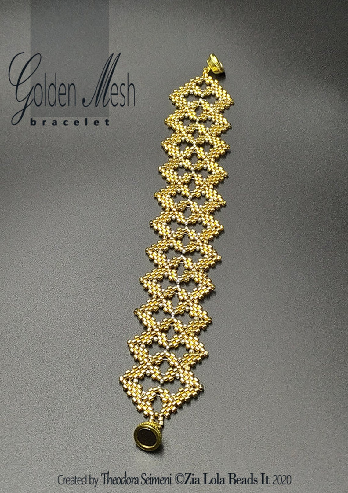 Instant Download - Golden Mesh Beaded Bracelet Tutorial - Etsy