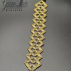Instant Download - Golden Mesh Beaded Bracelet Tutorial - Etsy