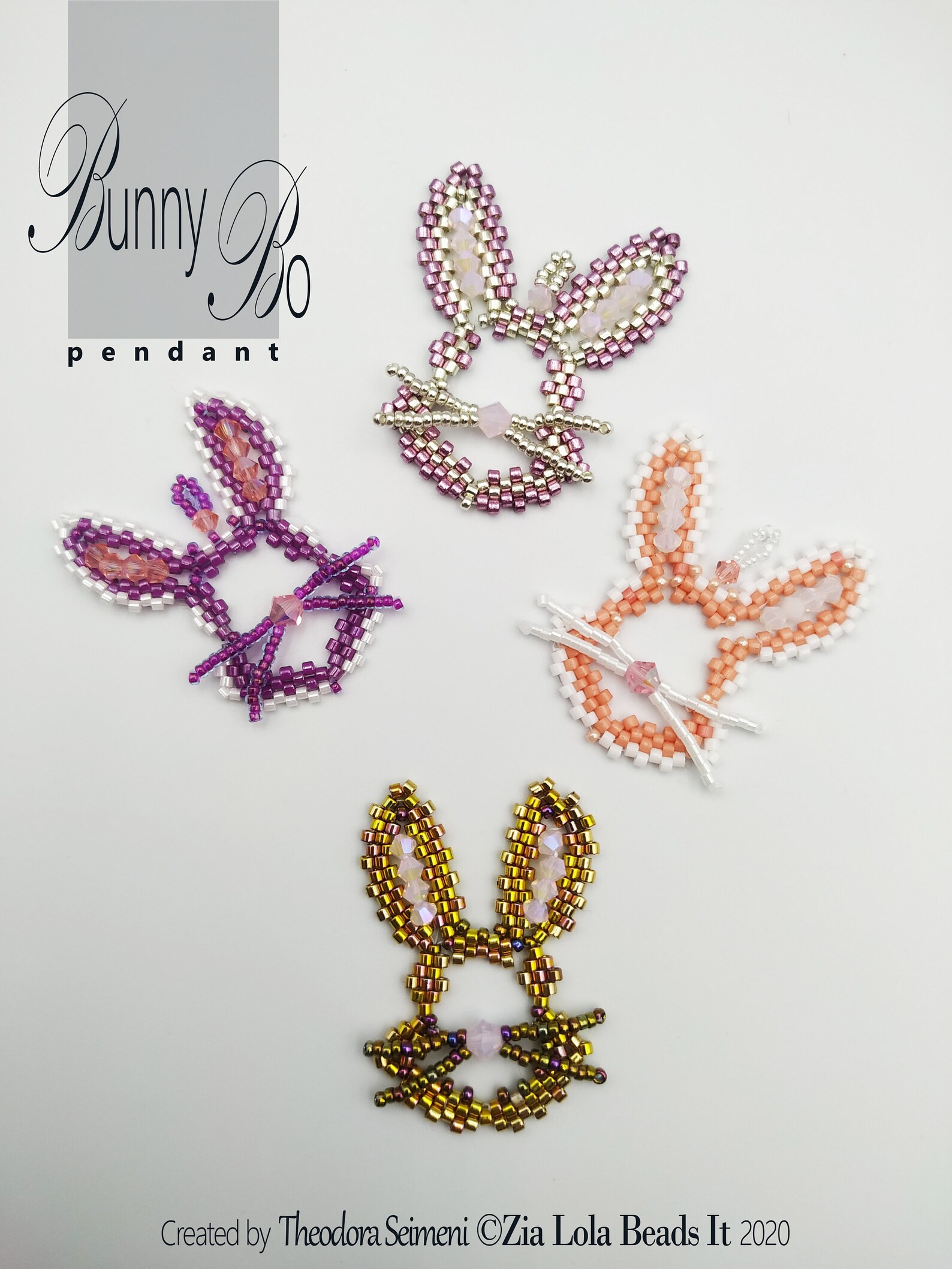 Instant Download Bunny Bo Beaded Pendant - Etsy Canada