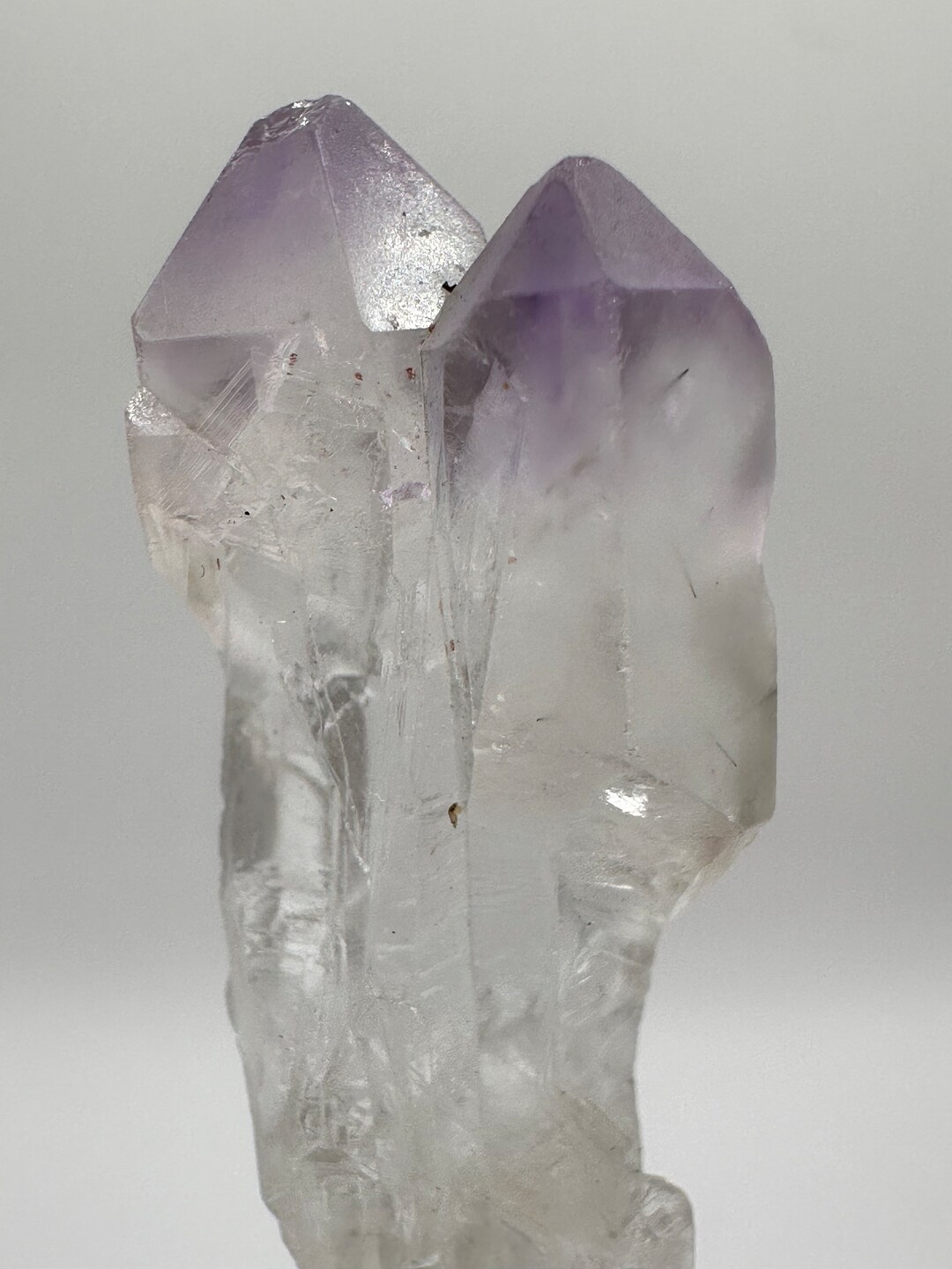 Twin Amethyst SCEPTER Purple Quartz Crystal Specimen Unique Formation ...
