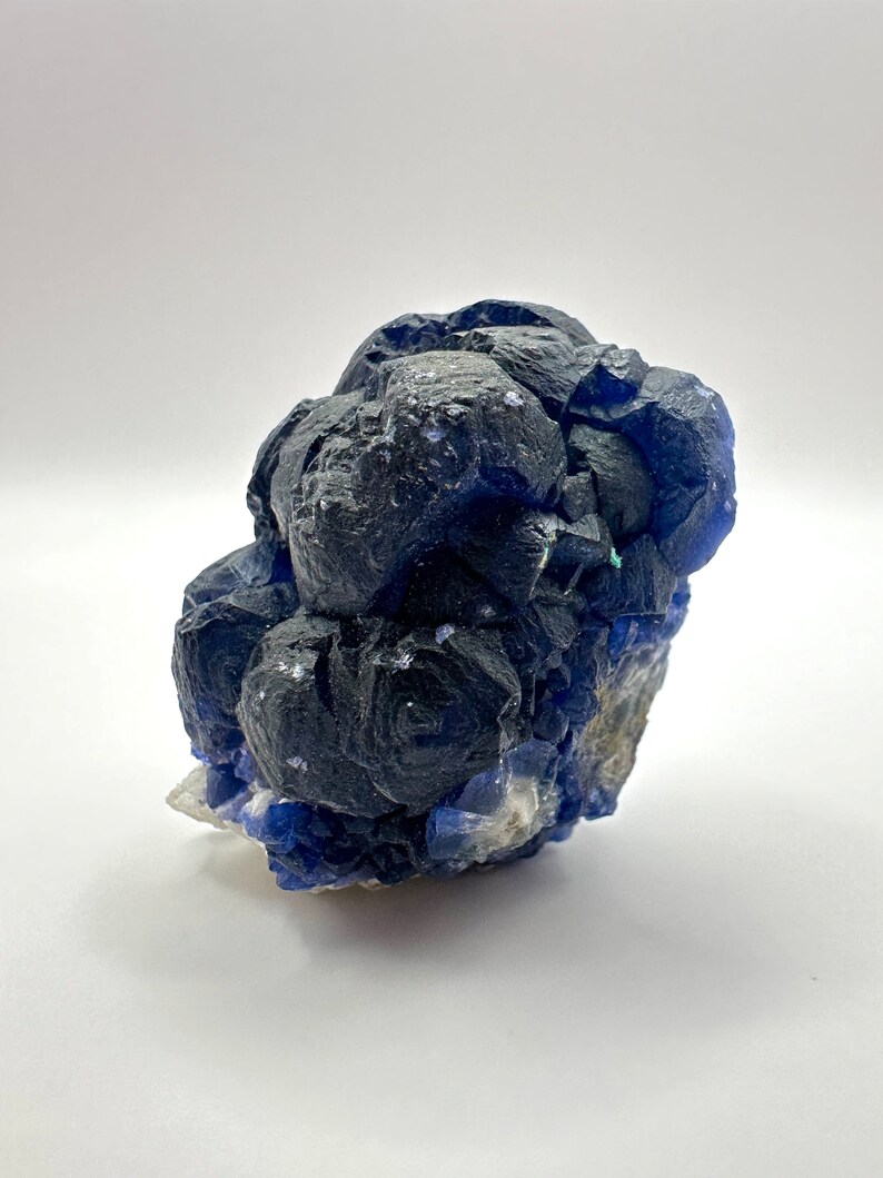 Blueberry Fluorite Octahedral BLUE Crystals Coated on Quartz - Etsy