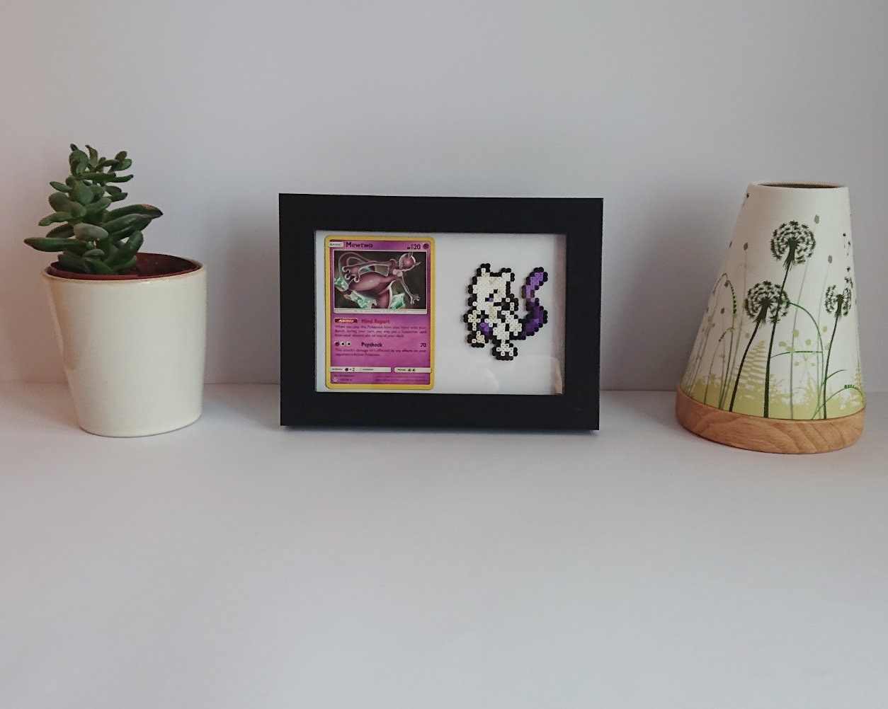 Pokemon Mew and Mewtwo Frame With Mew and Mewtwo Card - Etsy UK