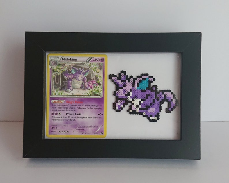 Pokemon Nidoking and Nidoqueen Frame With Nidoking and Nidoqueen Card ...