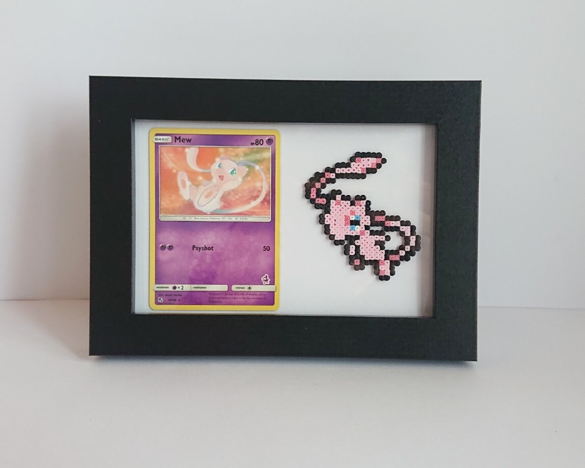 Pokemon Mew and Mewtwo Frame With Mew and Mewtwo Card - Etsy UK