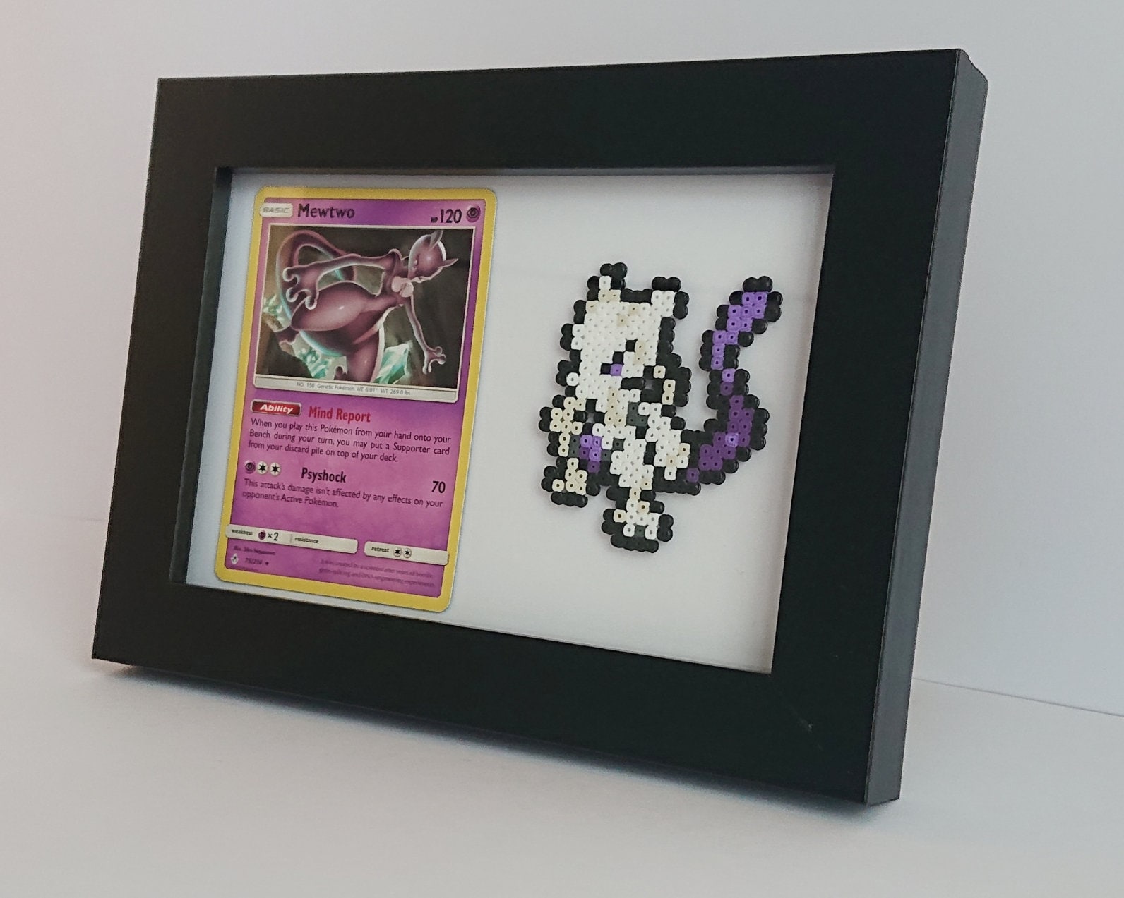Pokemon Mew and Mewtwo Frame With Mew and Mewtwo Card - Etsy UK