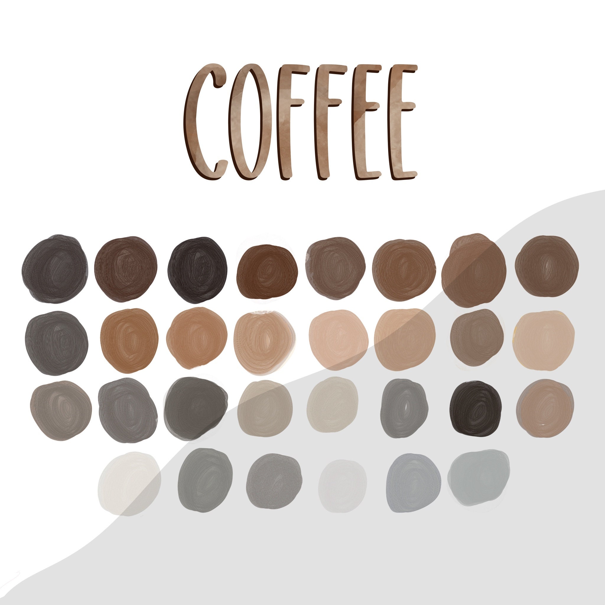 Coffee Color Palette for Procreate, Neutrals, Minimalistic, Neutral ...