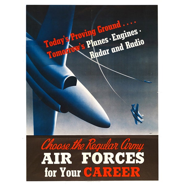 Vintage Air Force Poster - Etsy