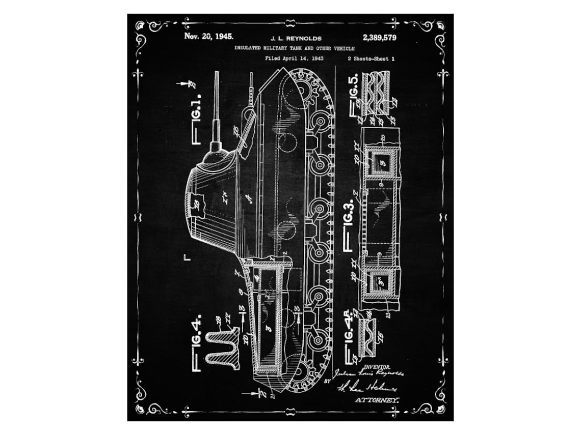 Patent Print Military Tank Poster Military Gifts Art - Etsy