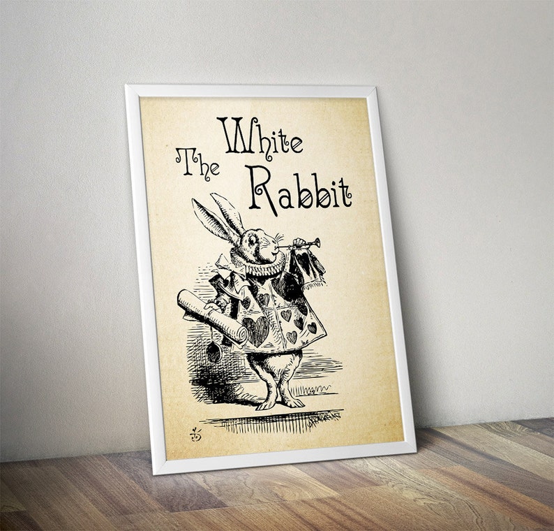 Alice in Wonderland Quotes THE WHITE RABBIT Digital Download - Etsy