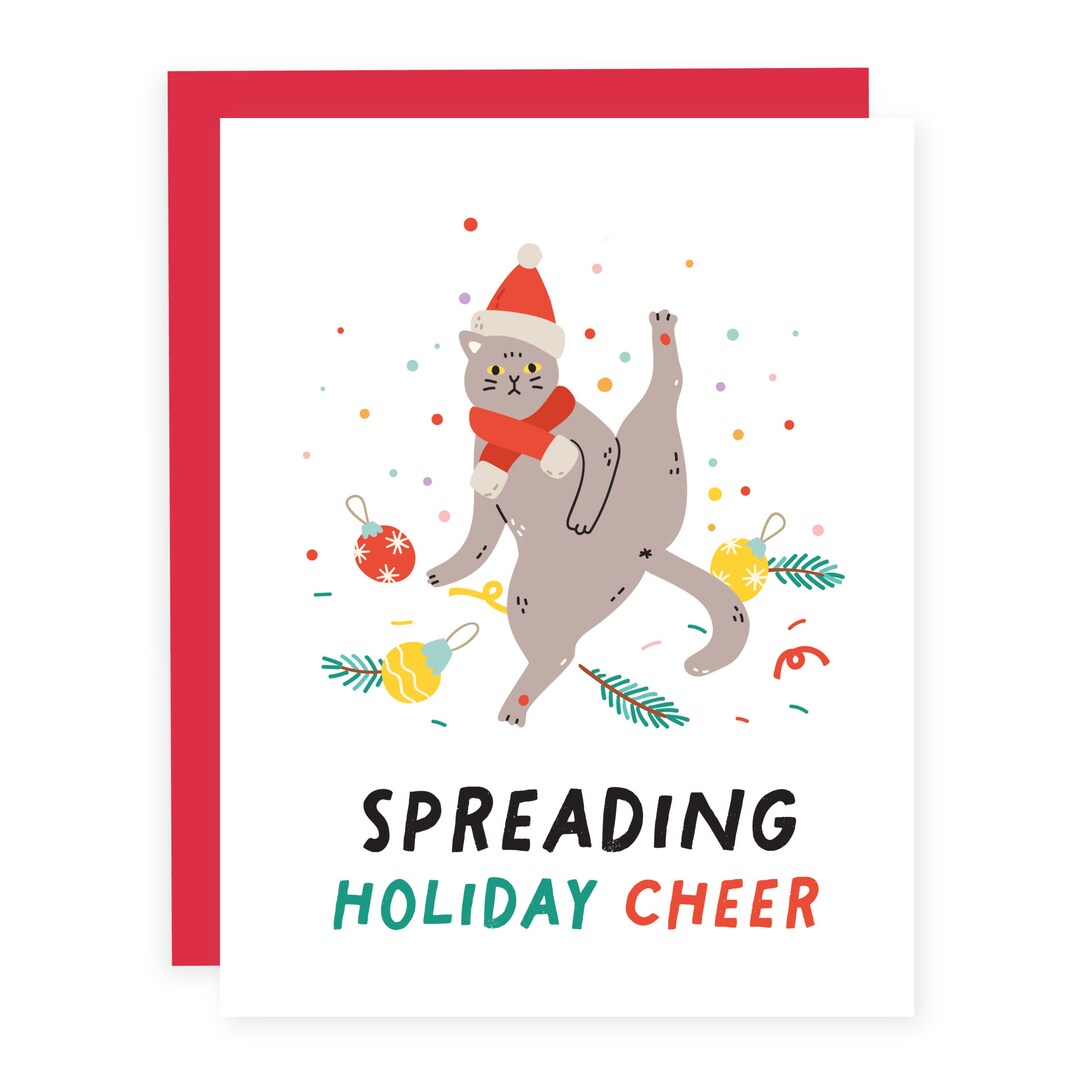 Spreading Holiday Cheer Christmas Card Funny Christmas Card - Etsy Canada