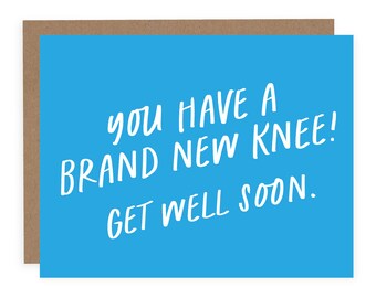 Knee Surgery Card | Etsy
