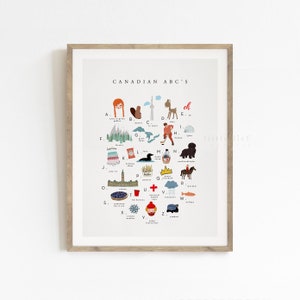 Kids ABC Printable, Printable Wall Art, Canada Gift, Nursery ABC Art ...
