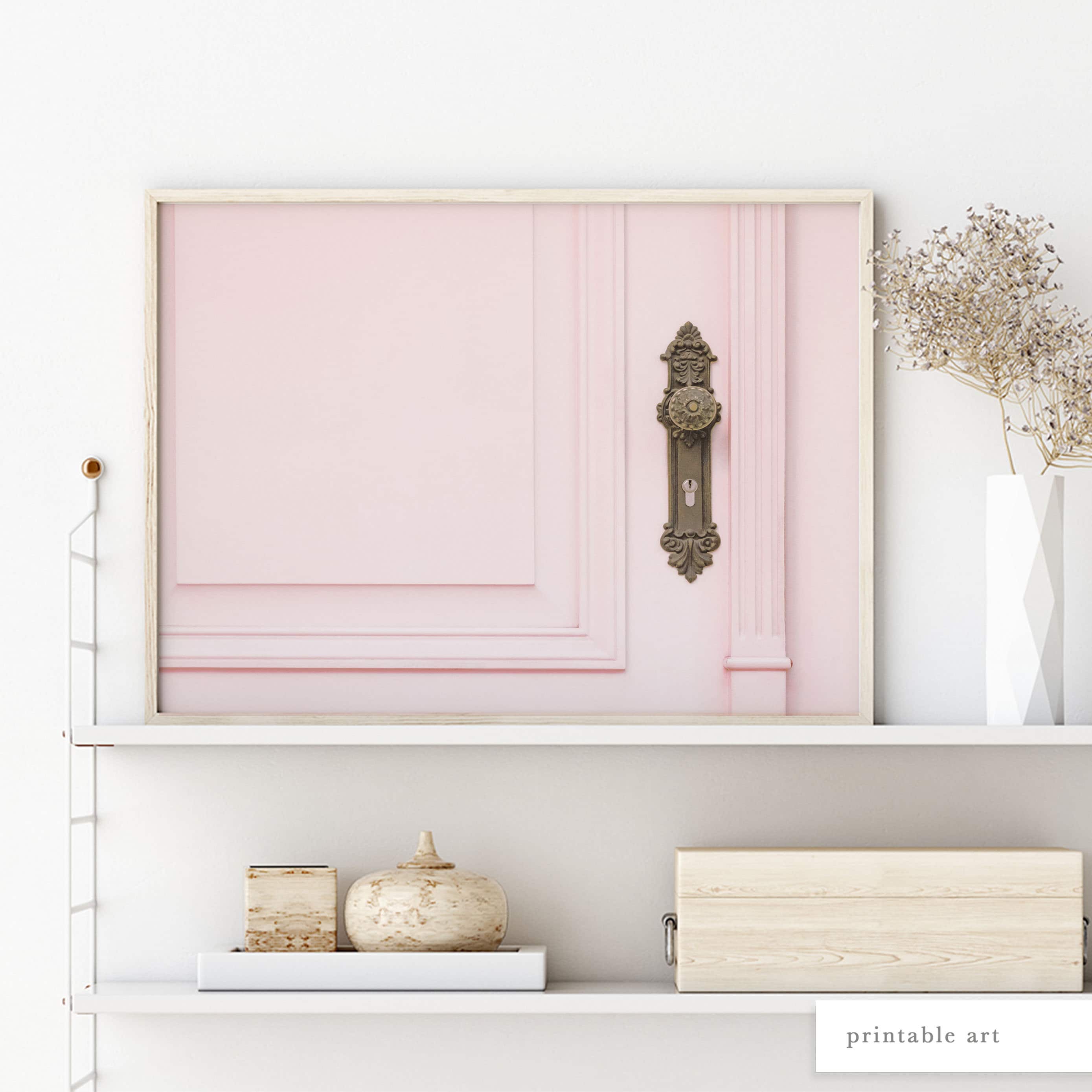 Pink Door Print Girls Pink Wall Art Printable Wall Art Pink - Etsy