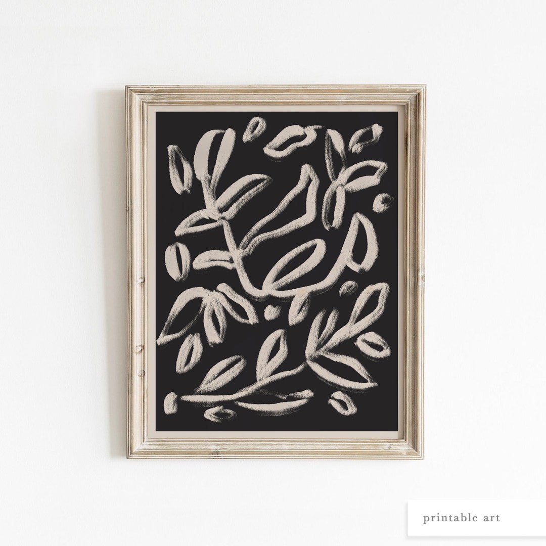 Abstract Botanical Print, Printable Floral Art, Printable Wall Art ...