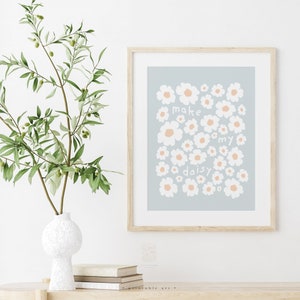 Floral Nursery Decor, Daisy Art Print, Printable Wall Art, Spring Print ...