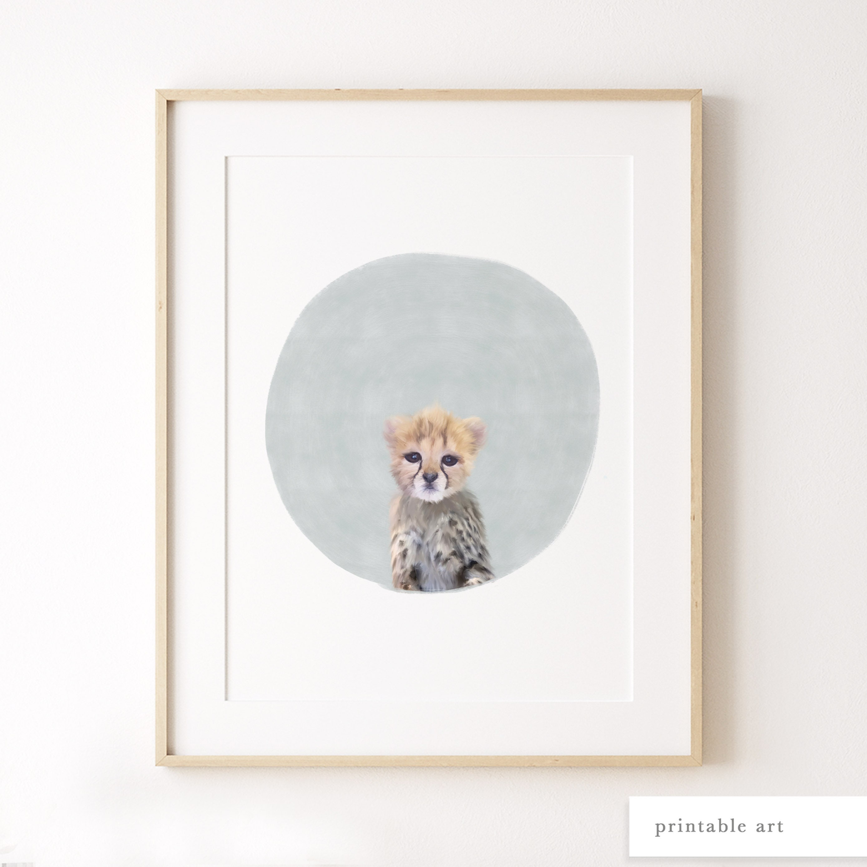 Baby Cheetah Print, Printable Wall Art, Baby Animal Nursery, Baby ...