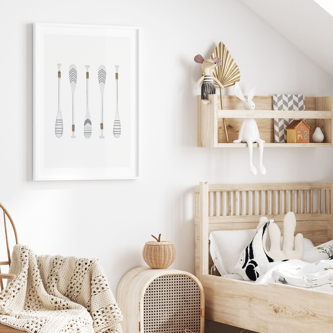 Coastal Oar Wall Art, Nautical Printable Wall Art, Lake House Decor ...