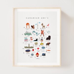 Kids ABC Printable, Printable Wall Art, Canada Gift, Nursery ABC Art ...