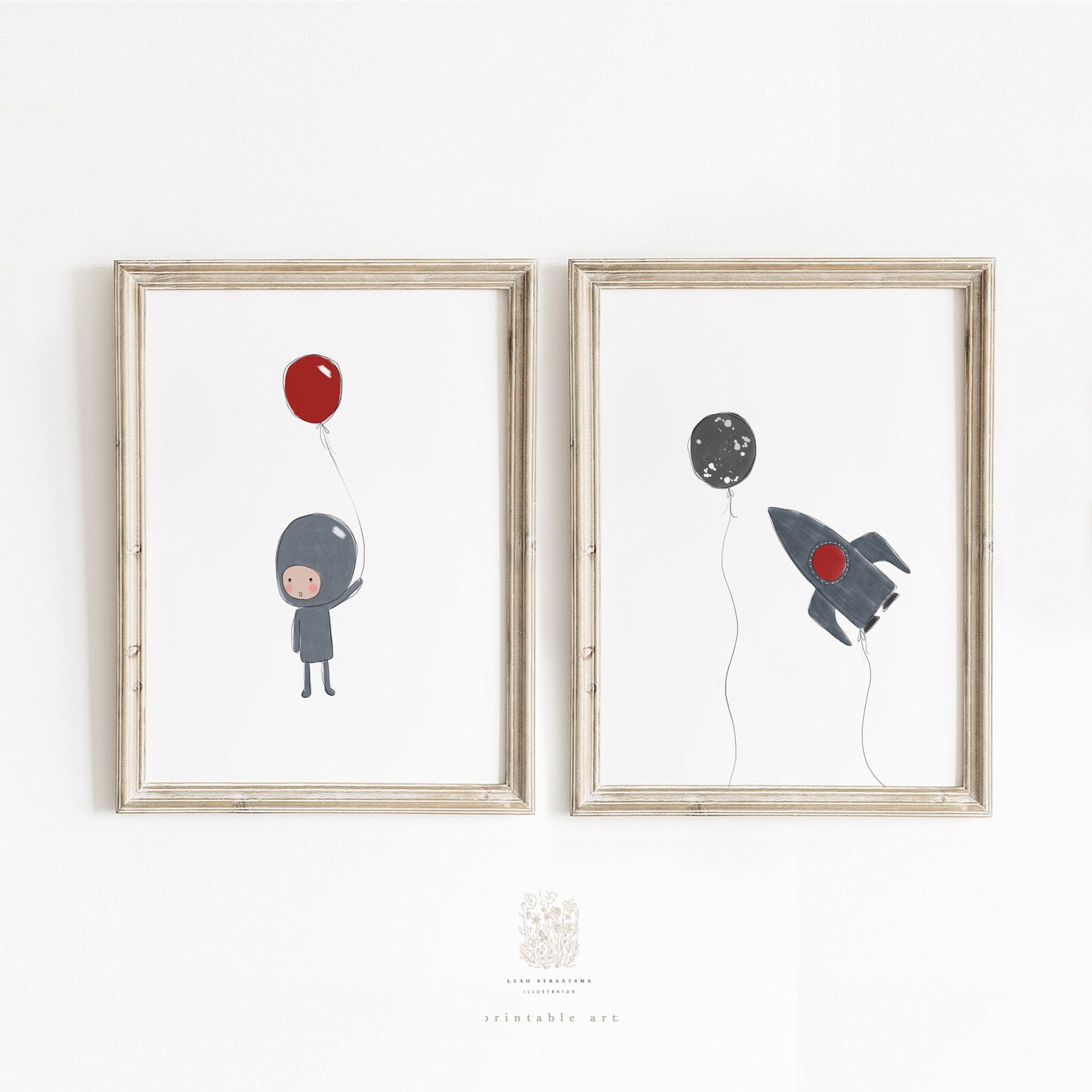 Spaceship Print Astronaut Print Printable Wall Art Space - Etsy