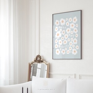 Floral Nursery Decor, Daisy Art Print, Printable Wall Art, Spring Print ...