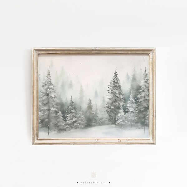 Winter Tree Print - Etsy