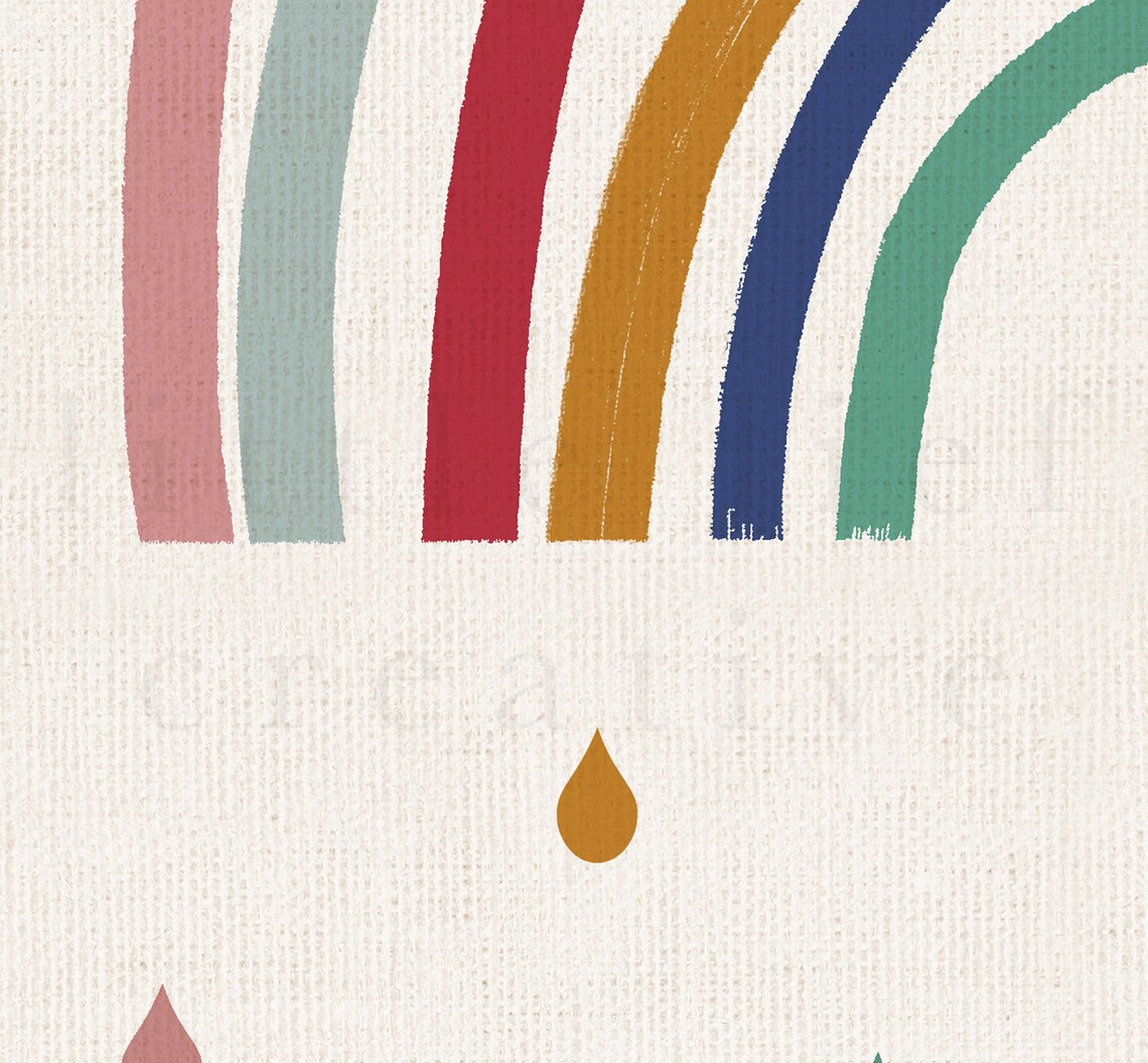 Kids Rainbow Art Kids Rainbow Decor Rainbow Printable Kids | Etsy