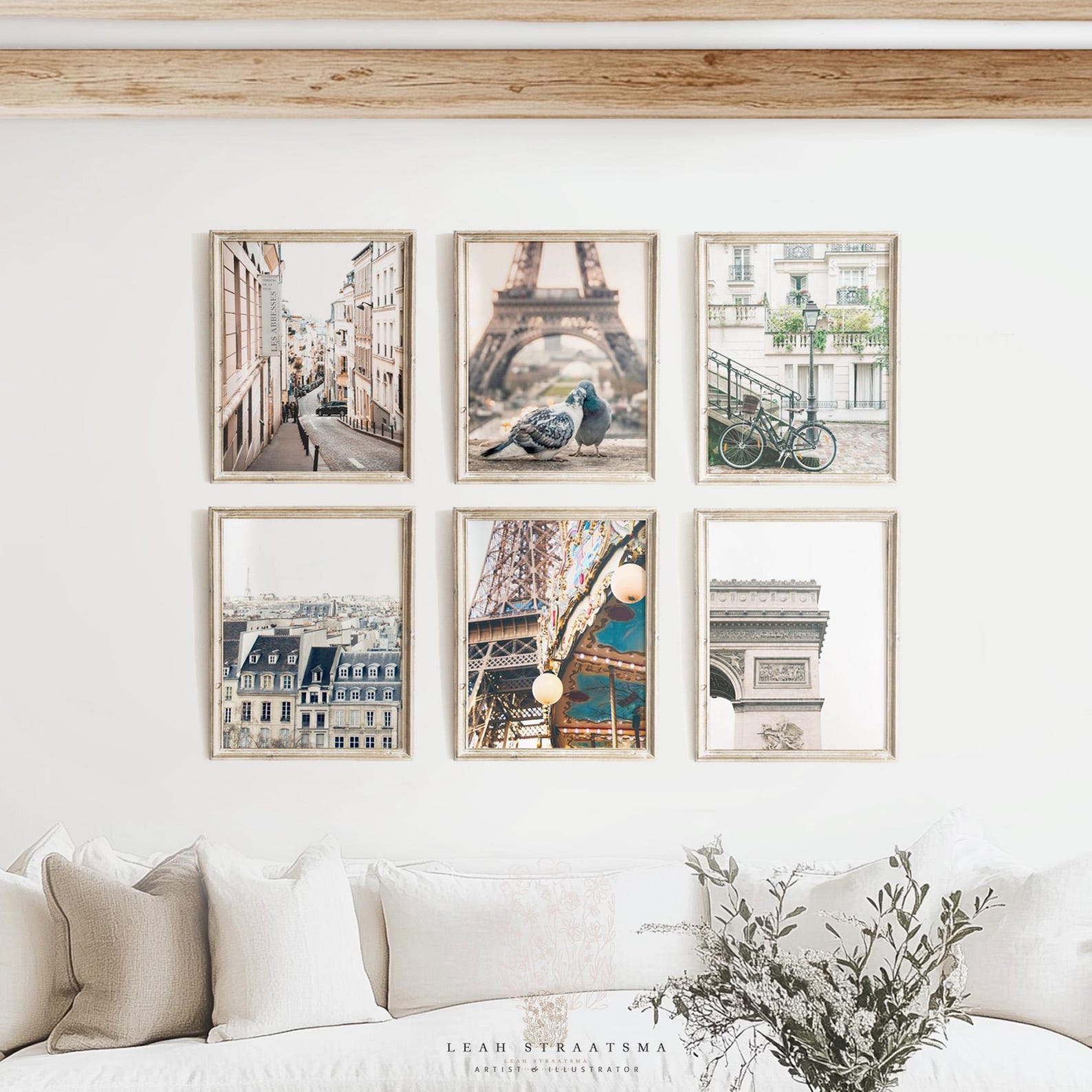Paris Photography Print Set, Neutral Wall Art, Printable Wall Art ...