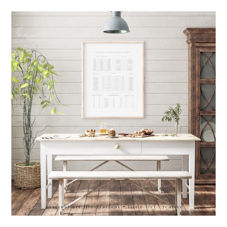 Printable Kitchen Art Kitchen Conversion Chart Kitchen - Etsy