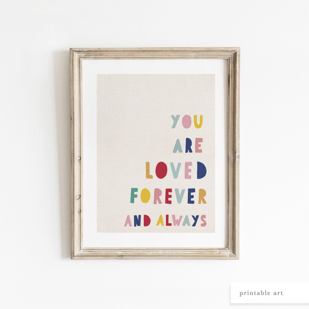 You Are Loved Print, Printable Wall Art, Gender Neutral Nursery Decor ...