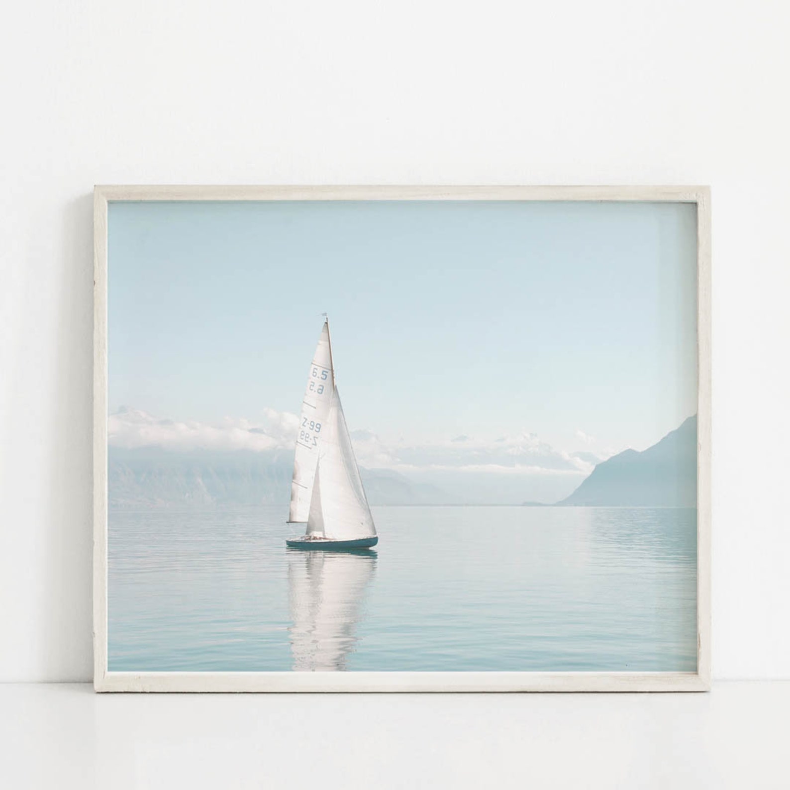 Sailboat Art Print Printable Wall Art Coastal Wall Art - Etsy