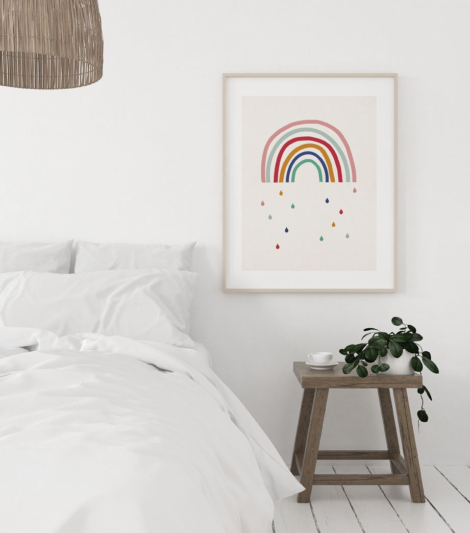 Kids Rainbow Art Kids Rainbow Decor Rainbow Printable Kids | Etsy