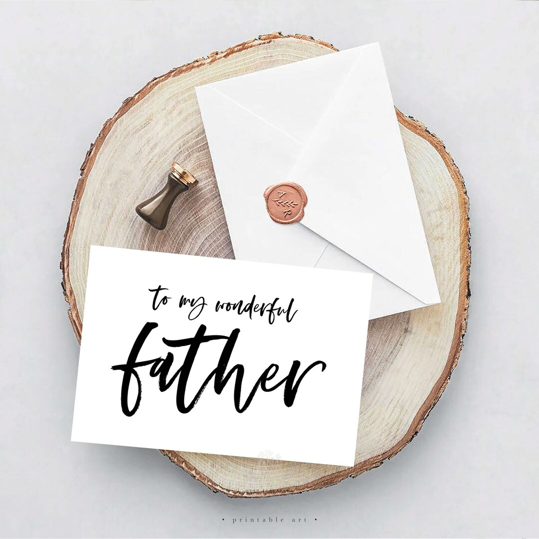 Card for Dad, Printable Dad Card, Printable Greeting Card, Wedding Card ...
