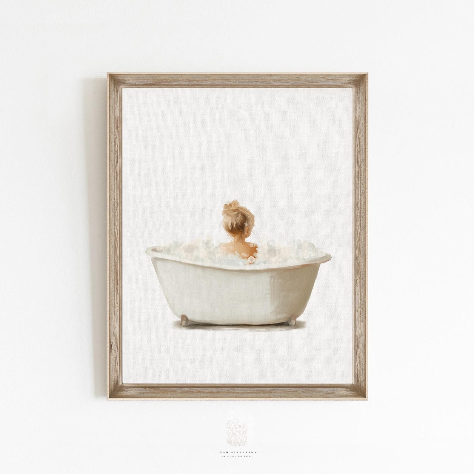 Girls Bubble Bath Print, Kids Bathroom Wall Art, Printable Wall Art ...