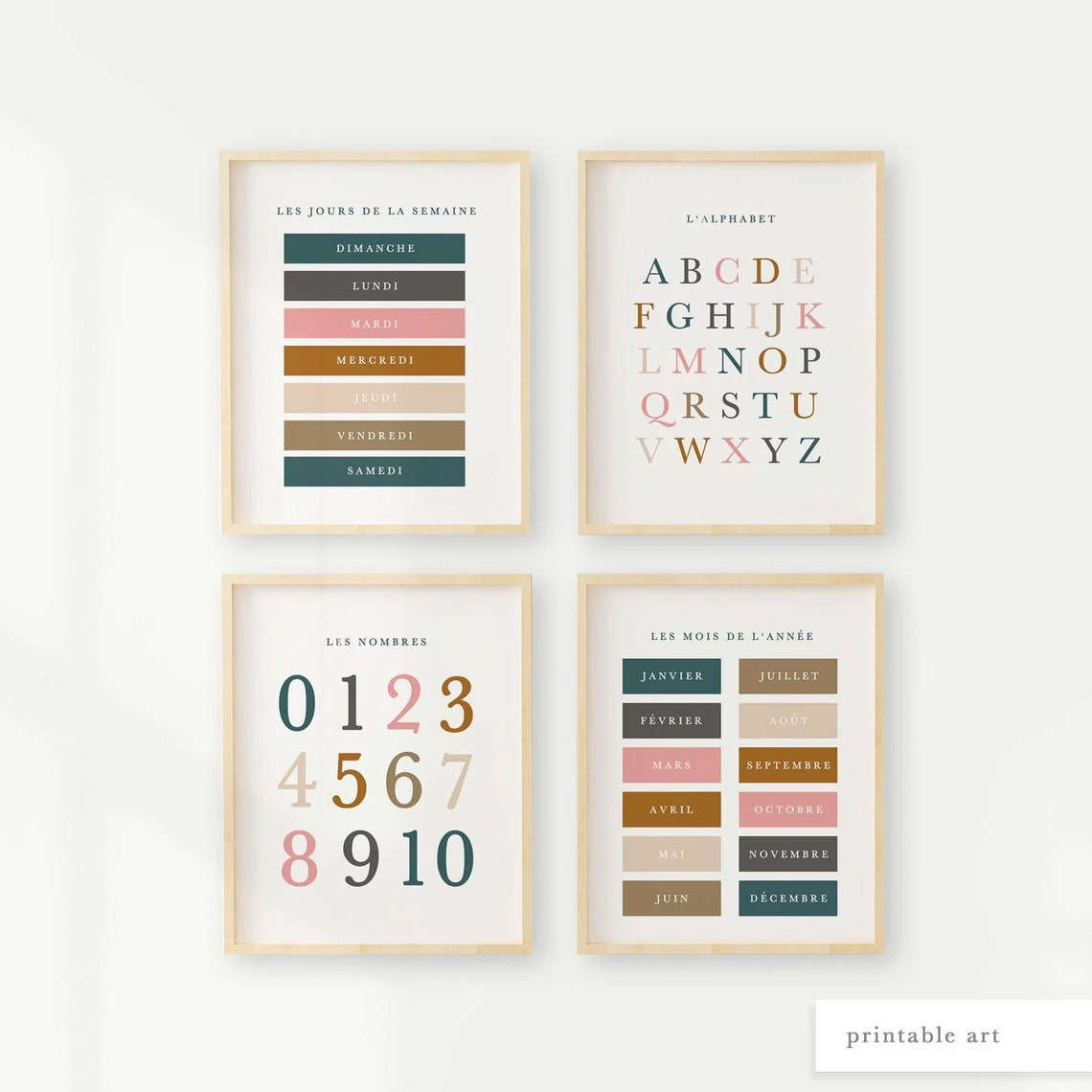 Preschool French, School Printables, Printable Art, School Decor, Kids ...