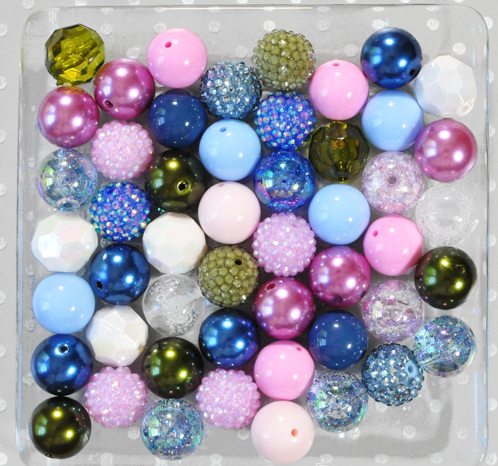 Waterlily Bubblegum Beads Mix, Chunky Beads, Bubble Gum Beads ...