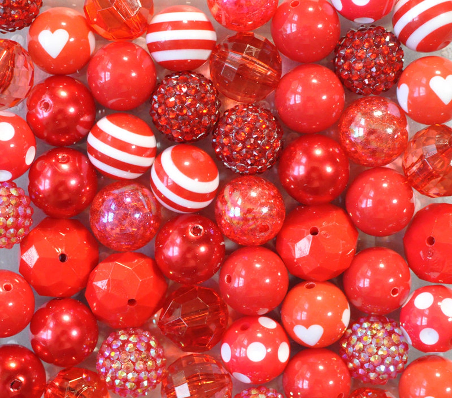 20mm Beads Red Beads Variety Pack Bubblegum Beads Wholesale | Etsy