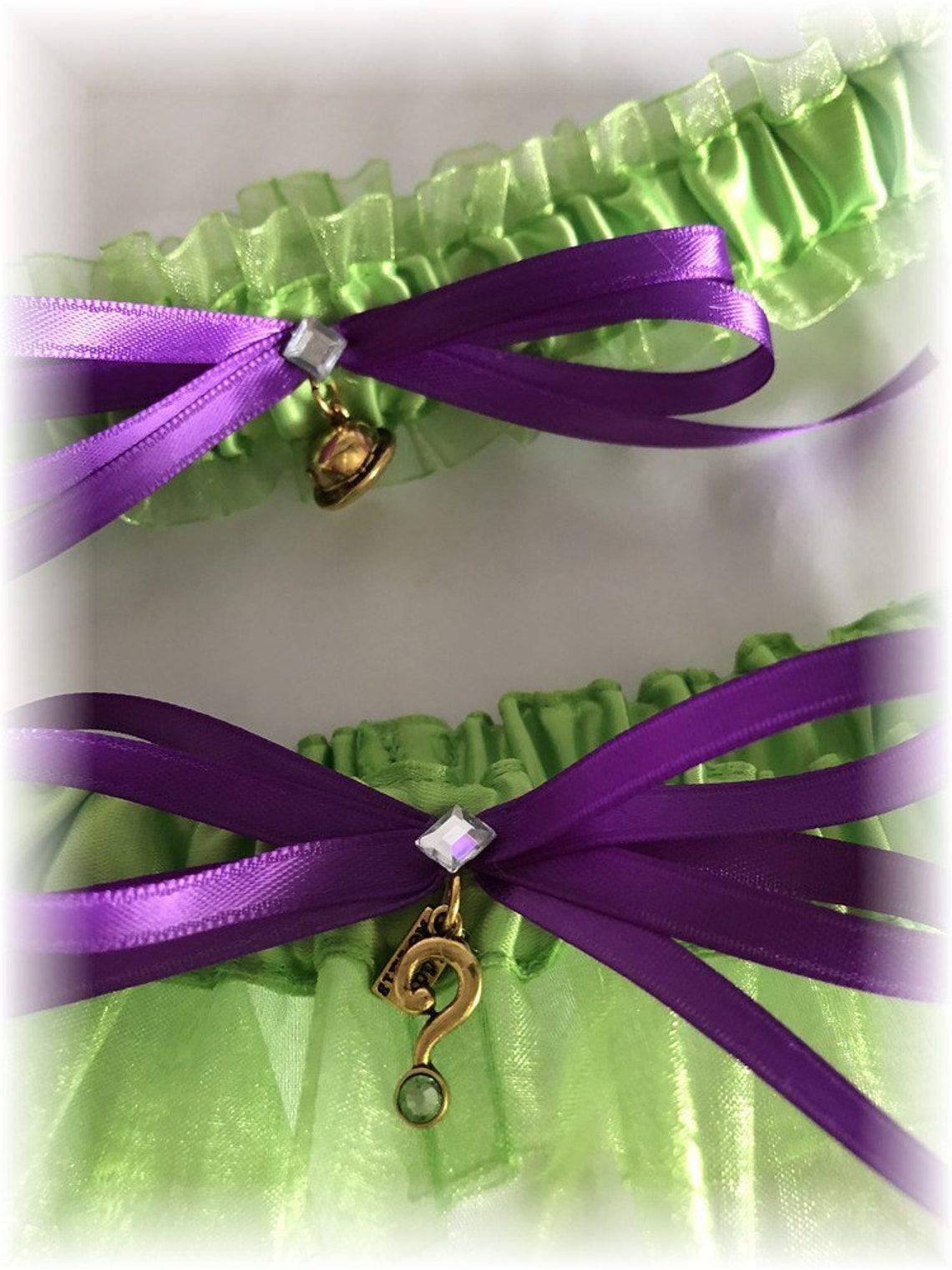 Green and Purple the Riddler Superhero Villain Wedding Bridal | Etsy