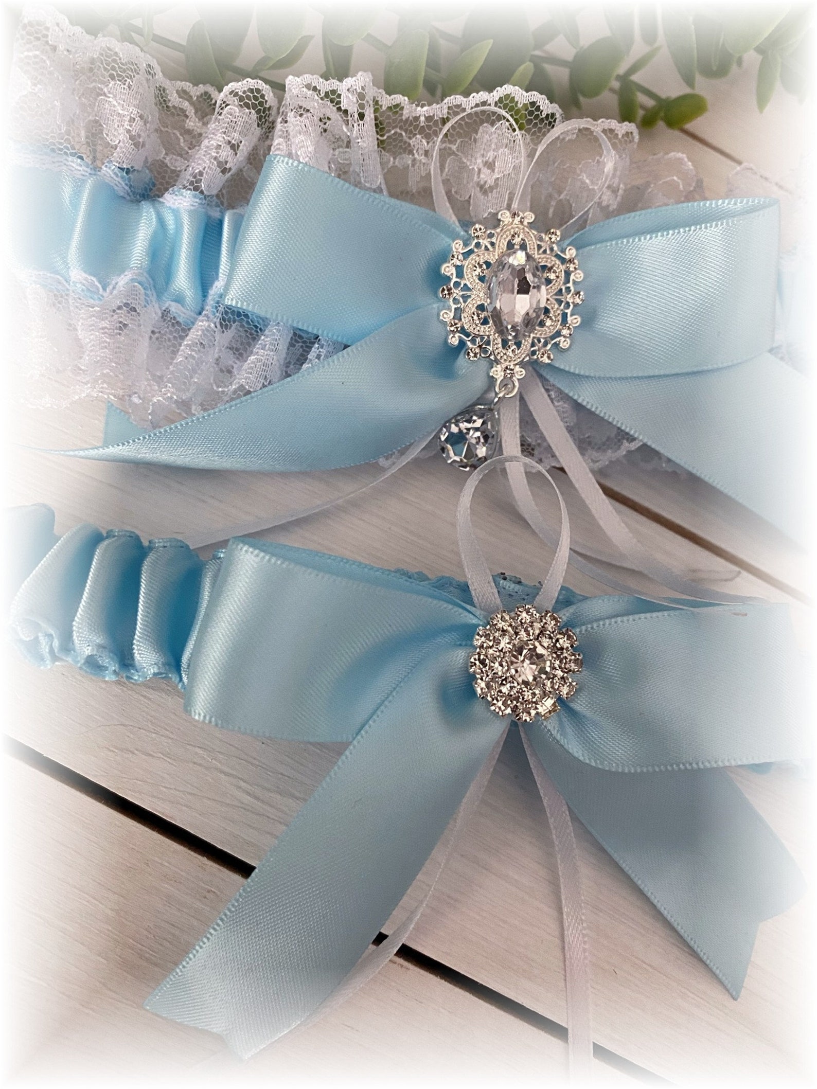 Light Blue Wedding Bridal Garter Set Wedding Garter Lace - Etsy