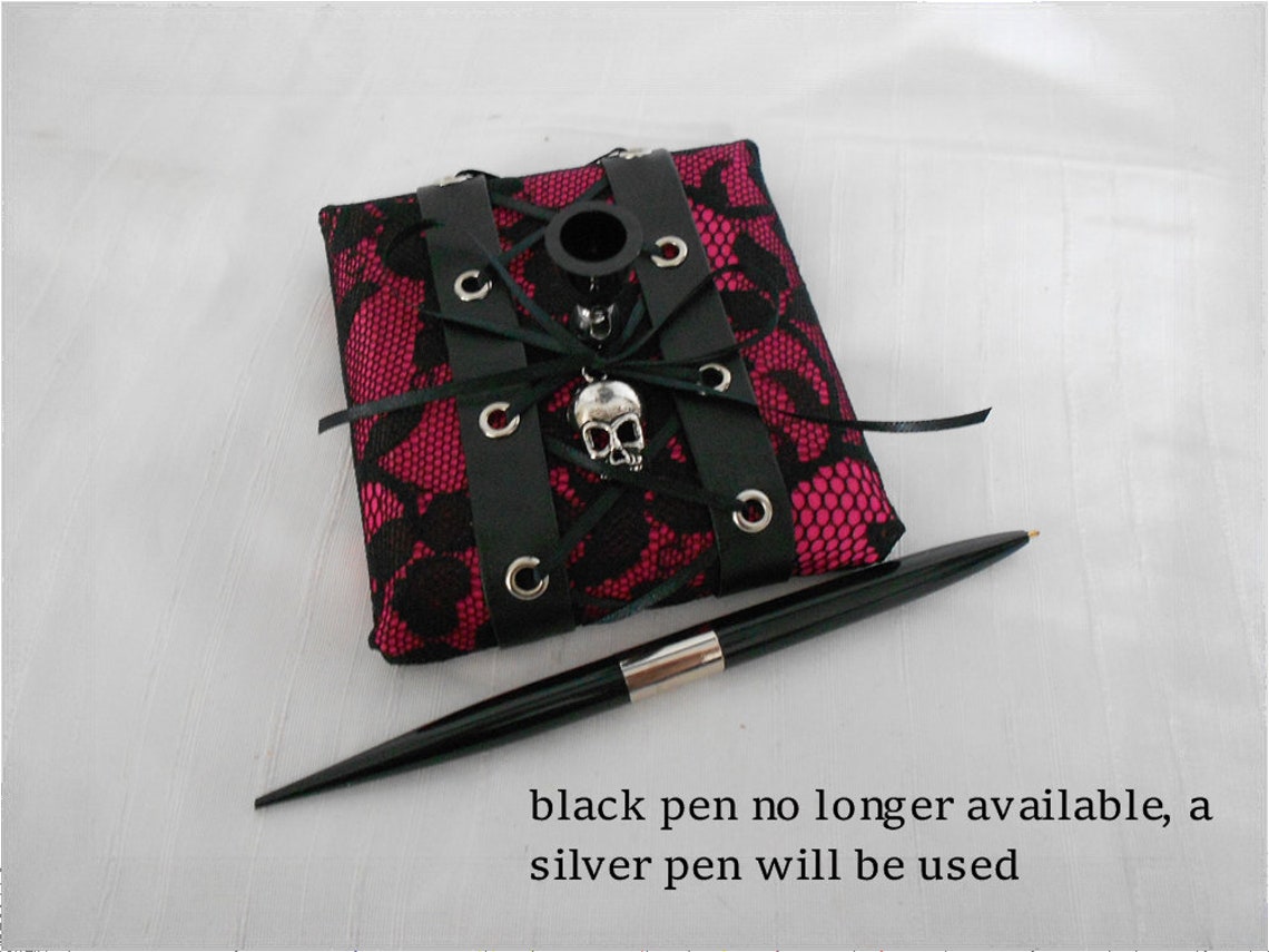 Gothic Wedding Lace-up Guest Pen Goth Guest Pen Lace Guest | Etsy