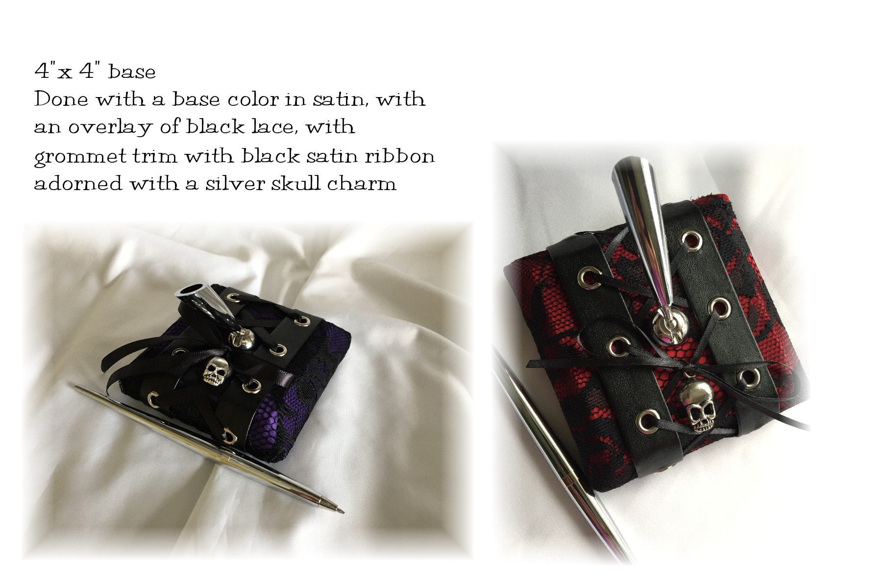 Gothic Wedding Lace-up Guest Pen Goth Guest Pen Lace Guest | Etsy