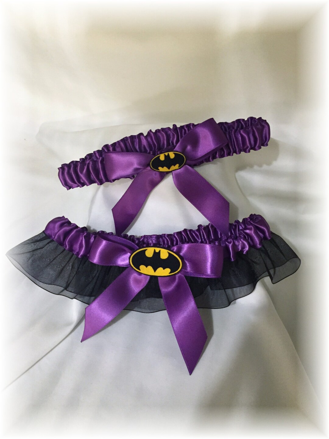 Bat Wedding Bridal Garter- Purple, Alternative Wedding, Superhero ...