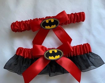 Batman Wedding Bridal Garter- White, Superhero Bridal Garter, Garter ...