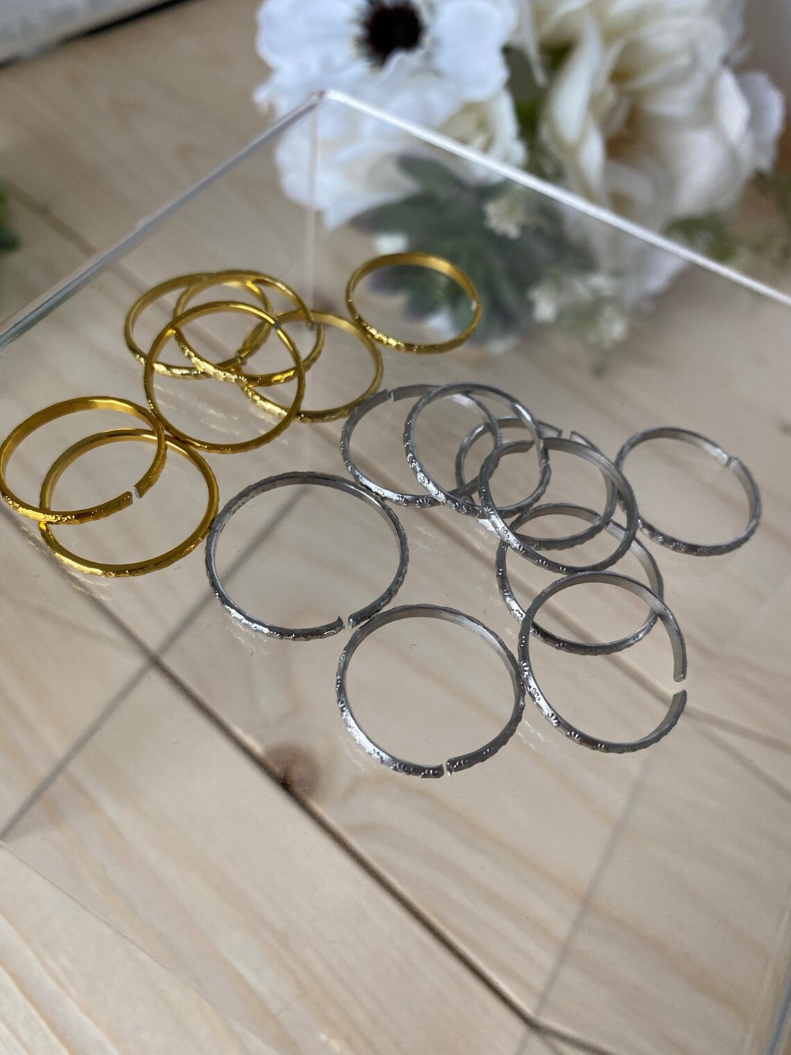 Gold or Silver Faux Wedding Bands Fake Wedding Rings Craft - Etsy