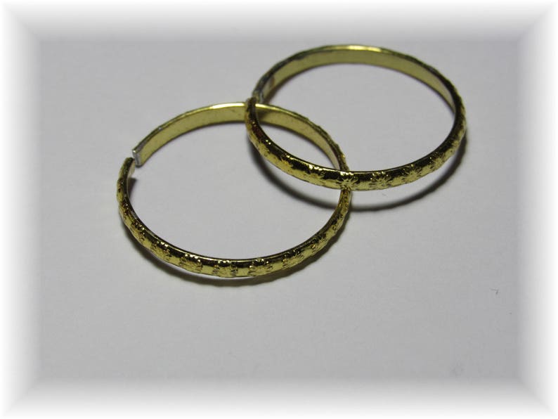 Gold or Silver Faux Wedding Bands Fake Wedding Rings | Etsy