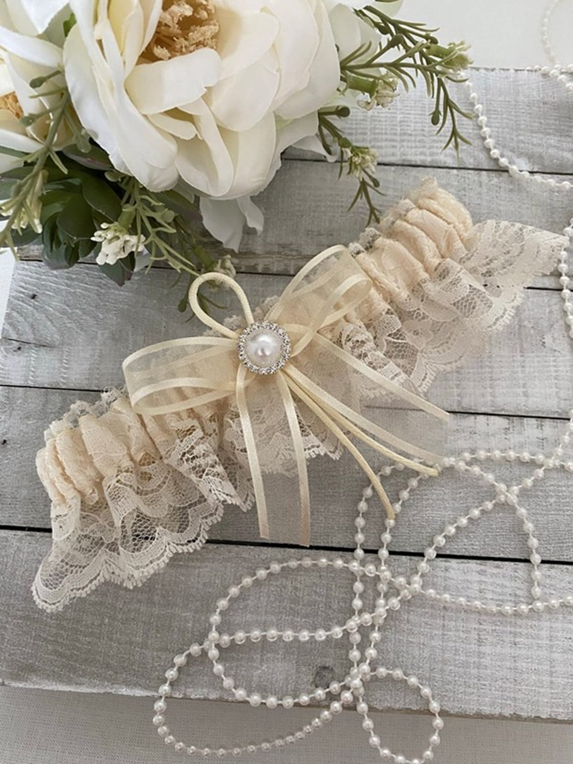 Ivory Lace Wedding Garter, Ivory Garter Set, Wedding Bridal Garter ...
